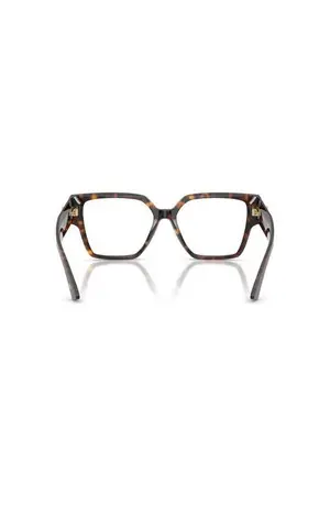 JIMMY CHOO Square Frame Acetate Eyeglasses With Strass Detail - Tortoise
