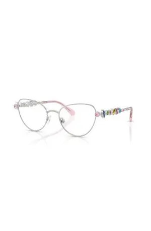 SWAROVSKI 53mm Cat Eye Optical Glasses - Silver