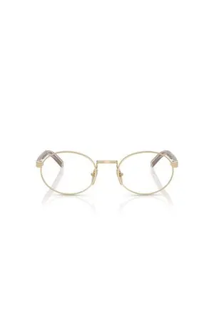 Prada 49mm Full Rim Oval Eyeglasses