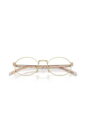 Prada 49mm Full Rim Oval Eyeglasses