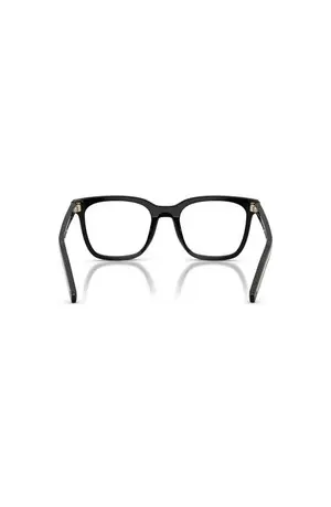 Prada 53mm Rectangle Full Rim Eyeglasses - Black