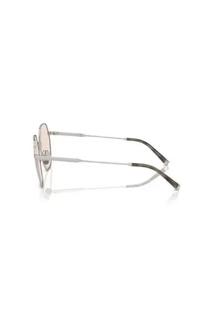 Brunello Cucinelli 55mm Irregular Eyeglasses - Silver