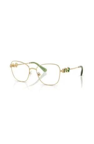 SWAROVSKI 54mm Irregular Eyeglasses - Light Gold