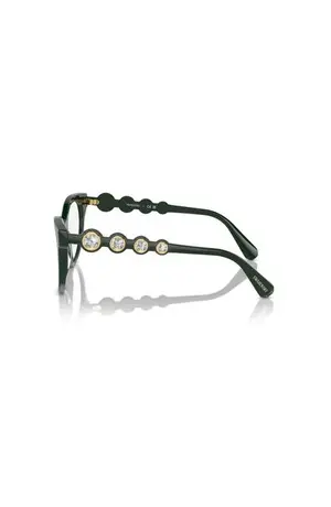 SWAROVSKI 52mm Round Eyeglasses - Green