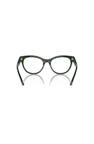 SWAROVSKI 52mm Round Eyeglasses - Green