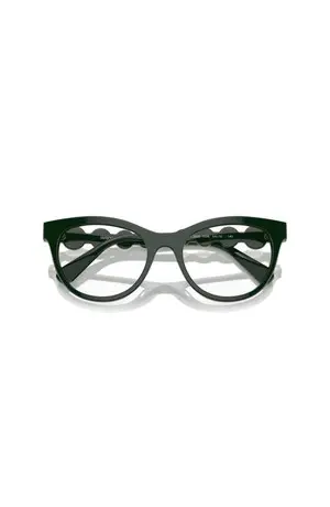 SWAROVSKI 52mm Round Eyeglasses - Green