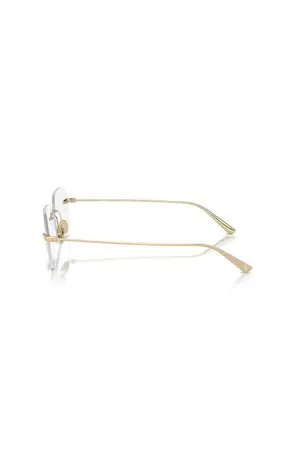 FERRARI 57mm Rectangle Rimless Optical Glasses - Gold
