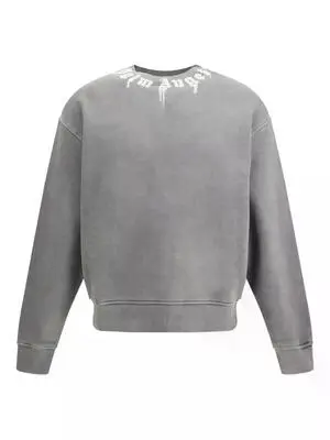 Palm Angels Crew-neck Sweatshirt With Logo - Grey