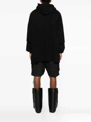 Rick Owens Tommy Layered Drawstring Hoodie