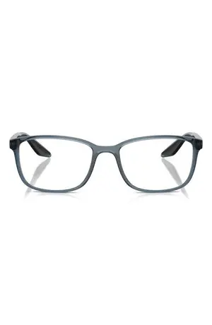 Prada 55mm Rectangle Eyeglasses - Azure