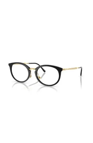 Ray-ban 51mm Oval Full Rim Eyeglasses - Black