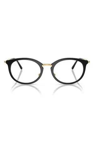 Ray-ban 51mm Oval Full Rim Eyeglasses - Black