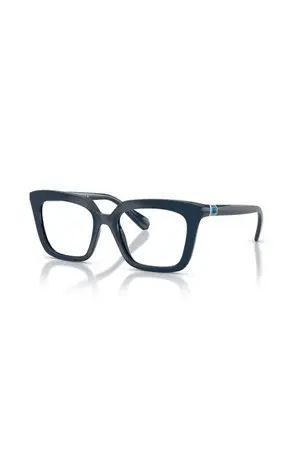 SWAROVSKI 51mm Square Eyeglasses - Blue