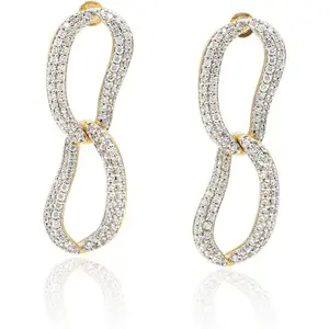 CLASSICHARMS Infinity Pavé Loop Hoop Earrings - Gold