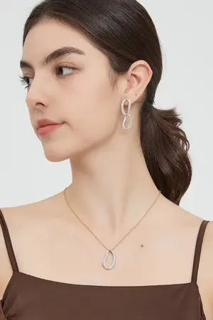 CLASSICHARMS Infinity Pavé Loop Hoop Earrings