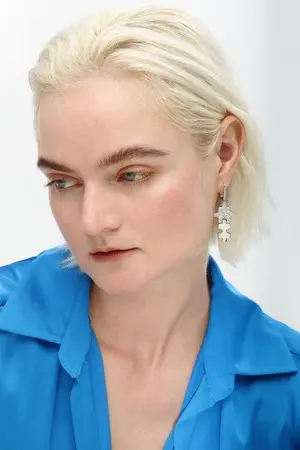 CLASSICHARMS Jigsaw Puzzle Drop Earrings - Silver