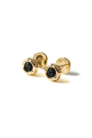 CLASSICHARMS Skyler Molten Cubic Zirconia Stud Earrings - Gold/black