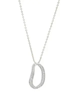 CLASSICHARMS Infinity Pavé Pendant Necklace - Silver