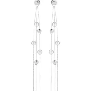 CLASSICHARMS Crystal And Bead Drop Earrings - Silver
