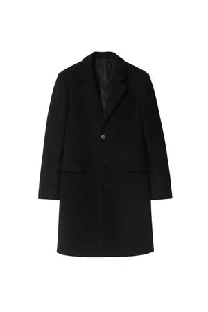 Burberry Wool Tailored Coat - Black