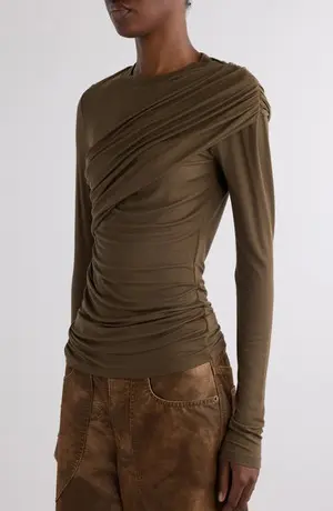 Isabel Marant Dressi Draped Jersey Top