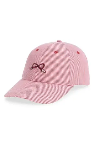 FRASIER STERLING Baseball Cap With Bow Detail - Red