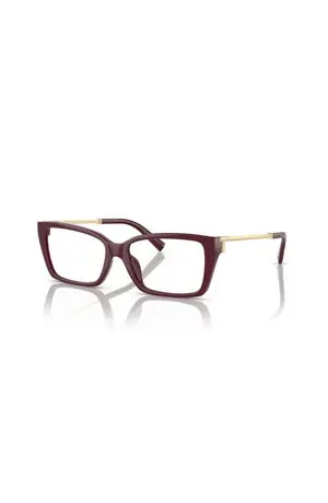 Tiffany & Co. 54mm Rectangle Full Rim Eyeglasses - Red