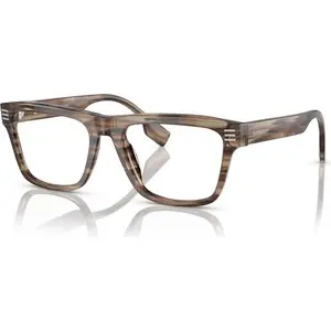 Burberry 55mm Square Full Rim Optical Glasses - Brown