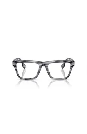 Burberry 55mm Square Full Rim Optical Glasses - Grey