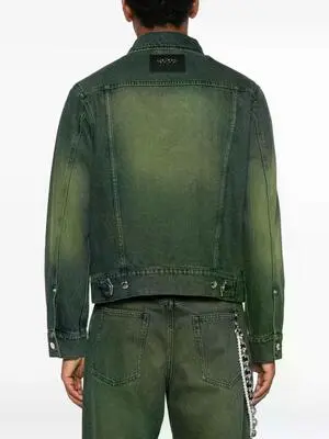 Simone Rocha Embellished-collar Denim Jacket