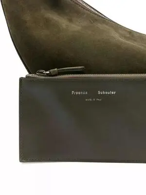 Proenza Schouler Slide Suede Shoulder Bag - Green
