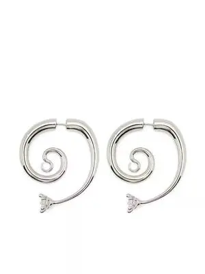 PANCONESI Diamanti Serpent Piercings Earrings - Silver