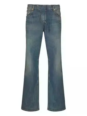 Balmain Washed-effect Straight-leg Jeans