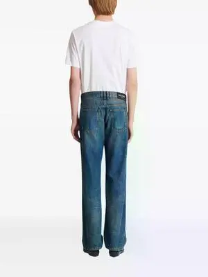 Balmain Washed-effect Straight-leg Jeans