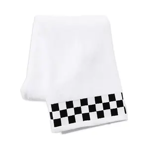 MACKENZIE-CHILDS Bath Towel With Check Border - Black Check