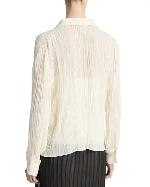 Vince Textured Stripe Top - Off White