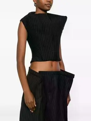 DURAN LANTINK Pinstripe Cropped Top