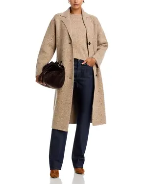 Co Wool-blend Sweater Coat