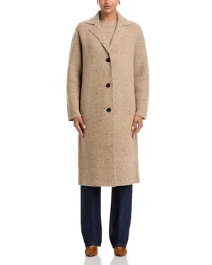 Co Wool-blend Sweater Coat