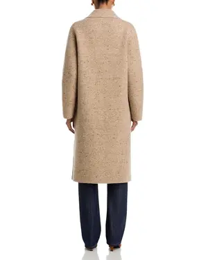 Co Wool-blend Sweater Coat
