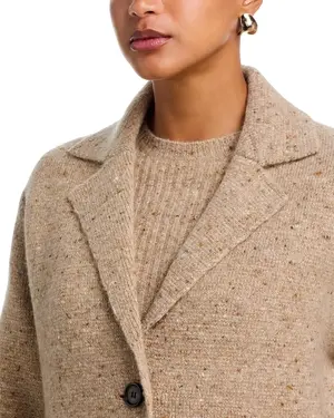 Co Wool-blend Sweater Coat