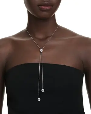 SWAROVSKI Una Crystal Angelic Reversible Lariat Necklace - Silver