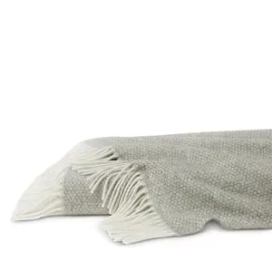 SFERRA Cervino Wool-cashmere Throw Blanket Grey