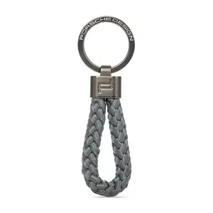 Porsche Design Braided Leather Rope Key Ring - Anthracite