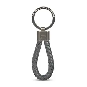 Porsche Design Braided Leather Key Ring Anthracite