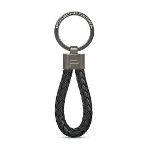 Porsche Design Braided Leather Key Ring - Black