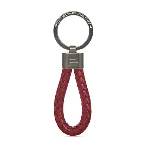 Porsche Design Braided Leather Key Ring Carmine Red