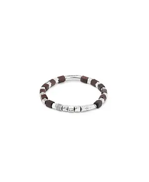 UNODE50 Sterling Plated Beaded Bracelet - Silver