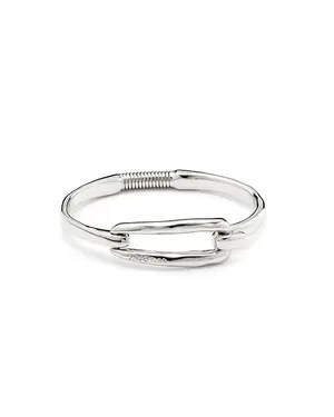UNODE50 Sterling Plated Buckled Link Bracelet - Silver