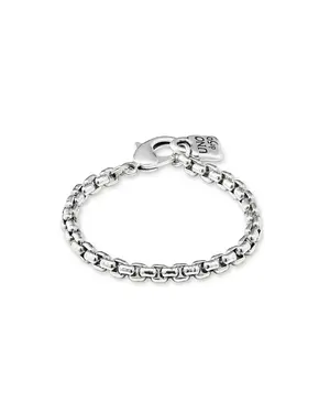 UNODE50 Sterling Plated Chain Bracelet With Padlock Charm - Silver